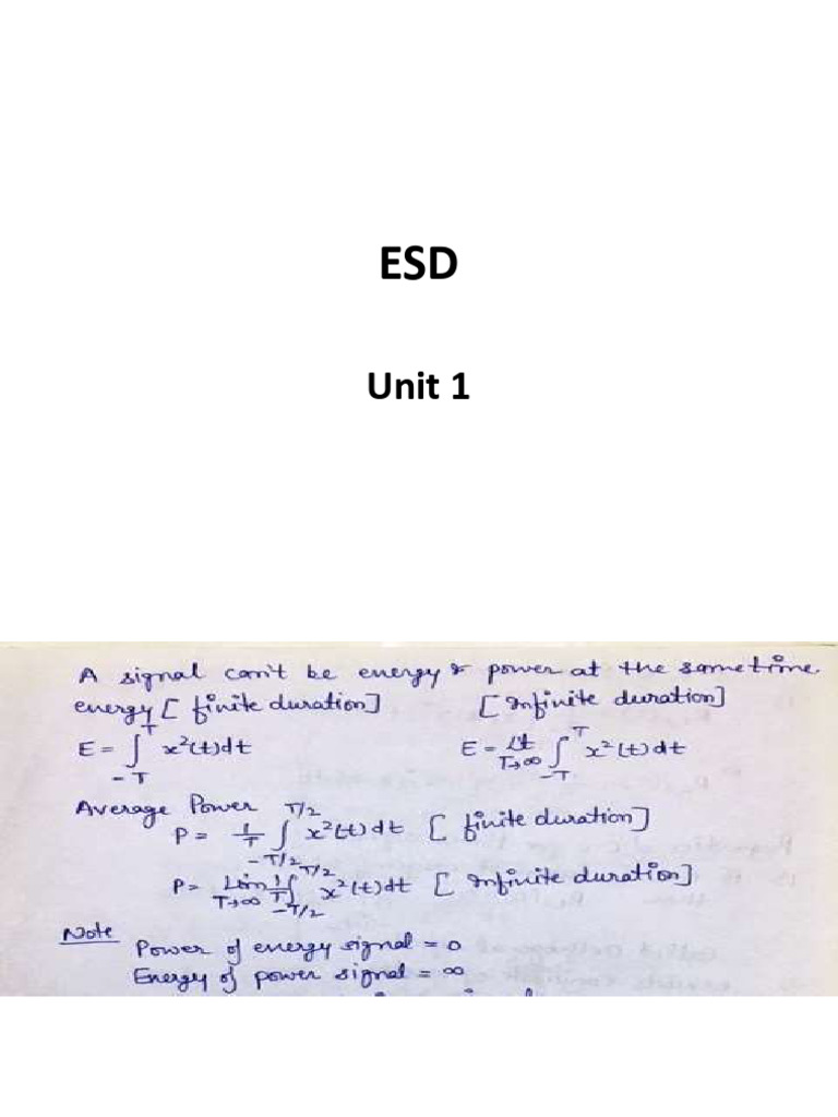 On ESD and PSD | PDF