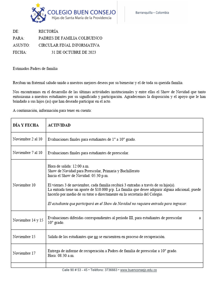 Circular Final 2023 | PDF