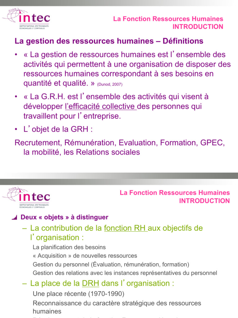 Évolution de la Gestion RH | PDF | Gestion des ressources humaines ...