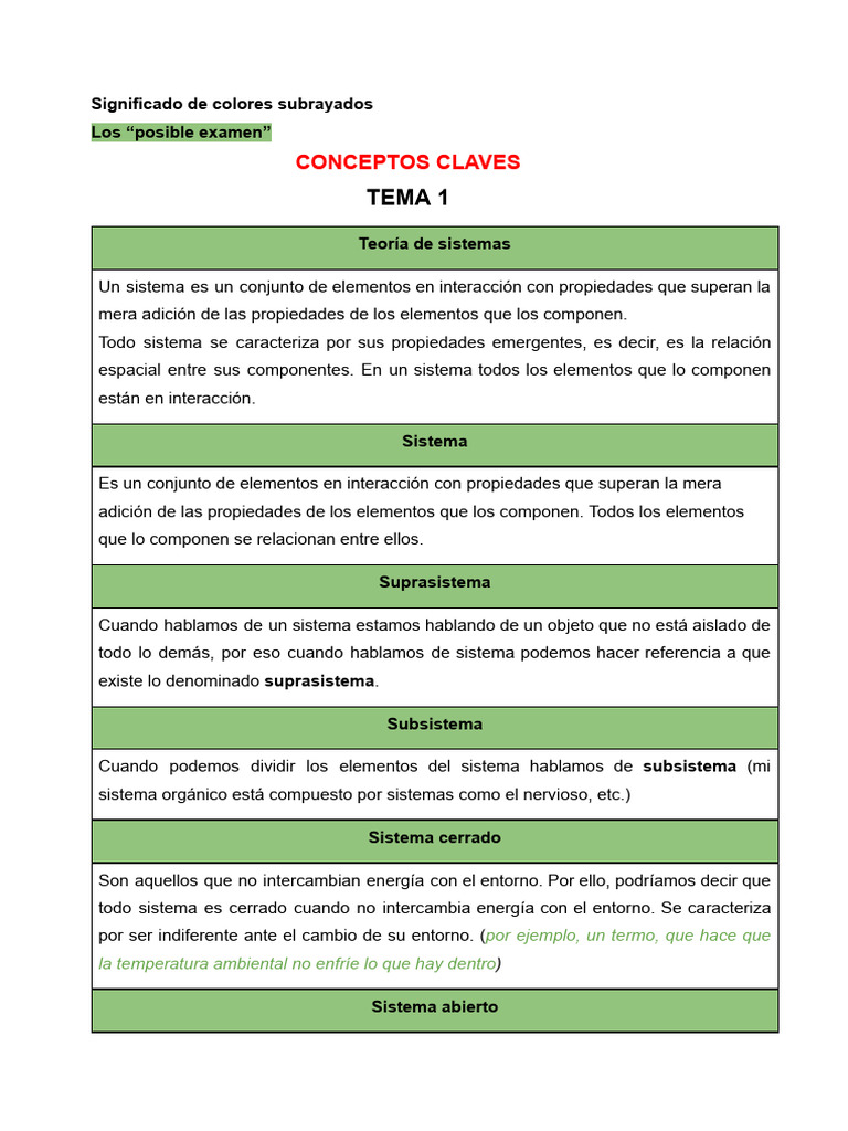 CONCEPTOS CLAVES | PDF | Evolución | Sistema