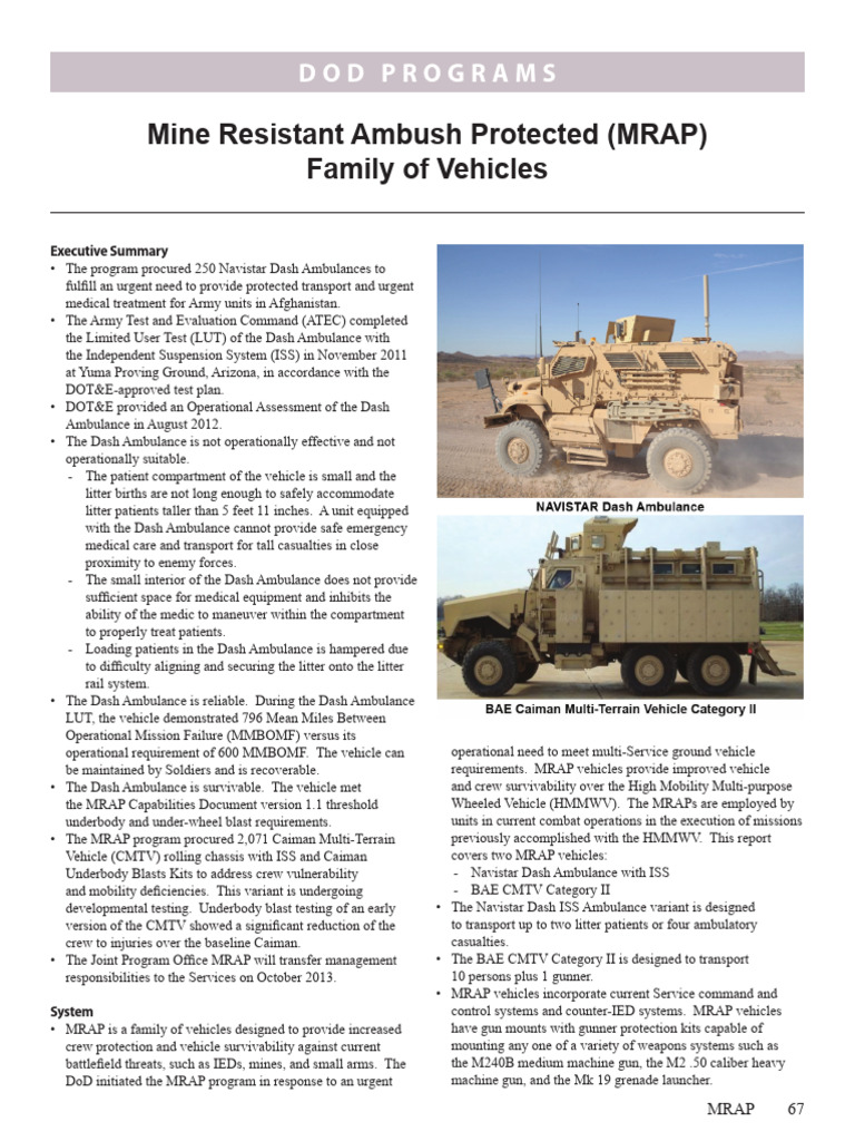 2012 Mrap | PDF | Mrap | Ambulance