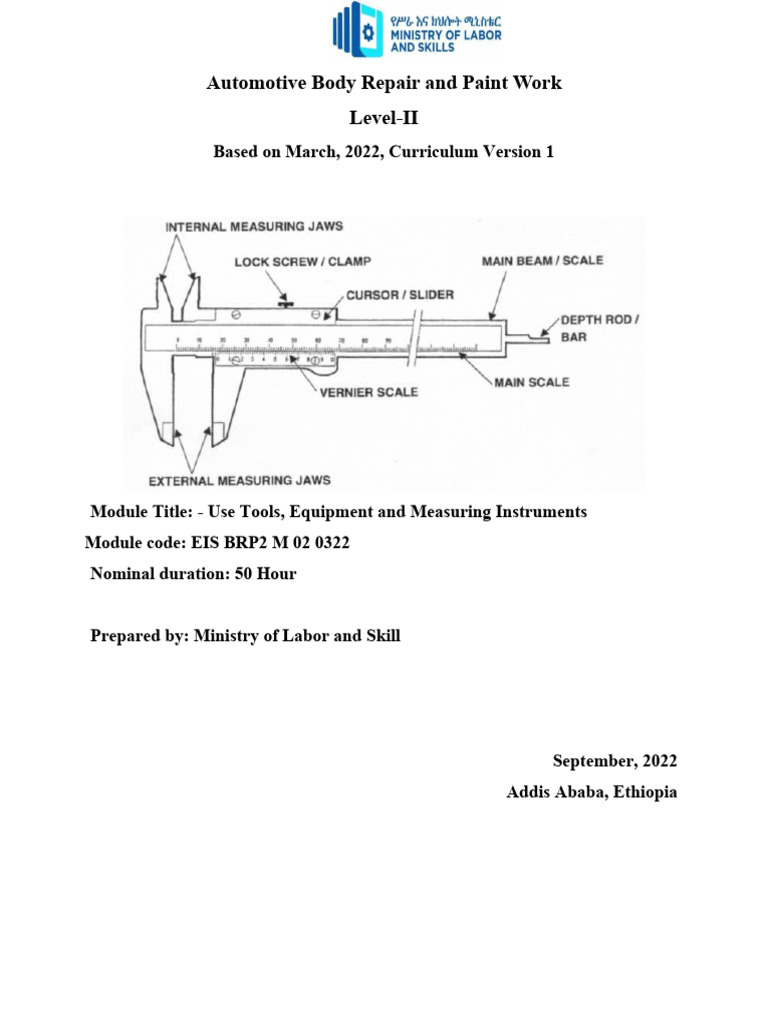 M02-Use Tools, Equipment and Measuring Instruments | PDF