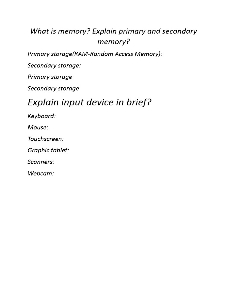 What Is Memory PDF