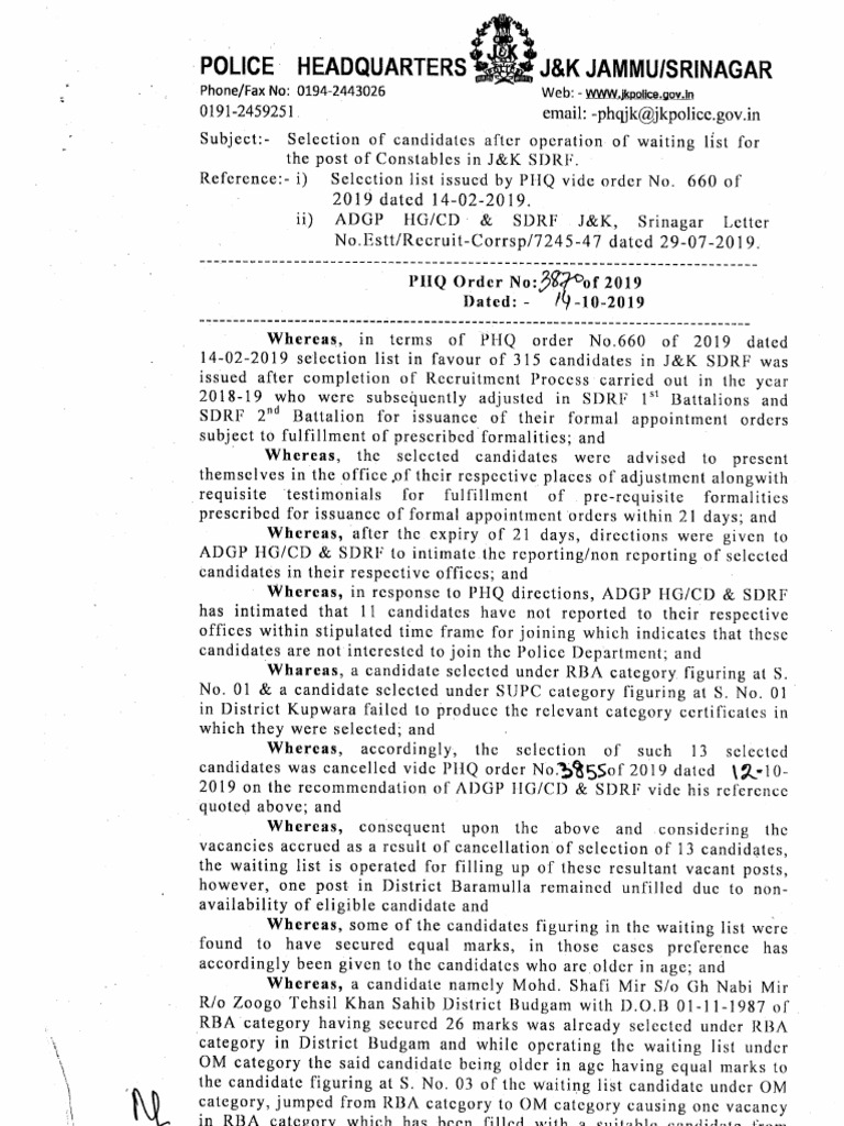 Selection List SDRF | PDF