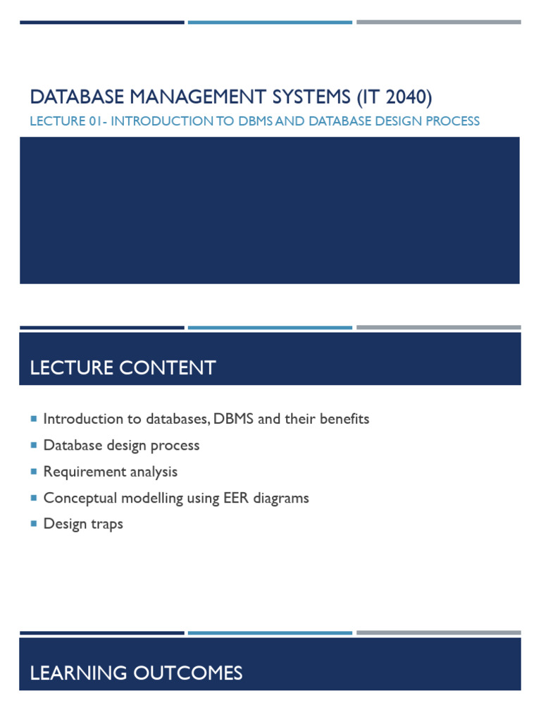 Lecture 1 Pdf Databases Conceptual Model