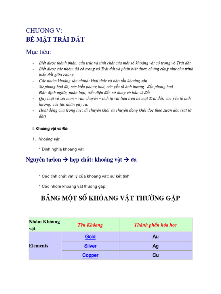 CHƯƠNG V - Note | PDF