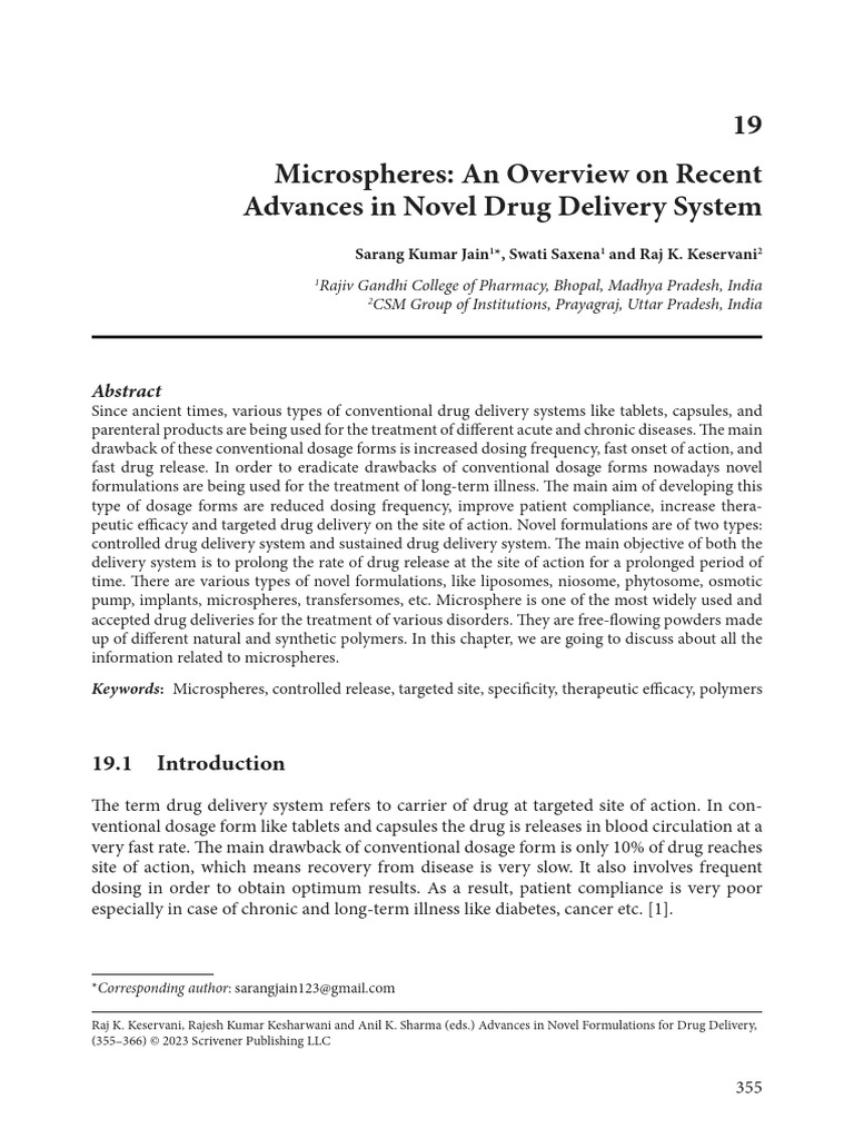 Overview of Bioadhesive Microspheres | PDF | Self-Improvement | Wellness