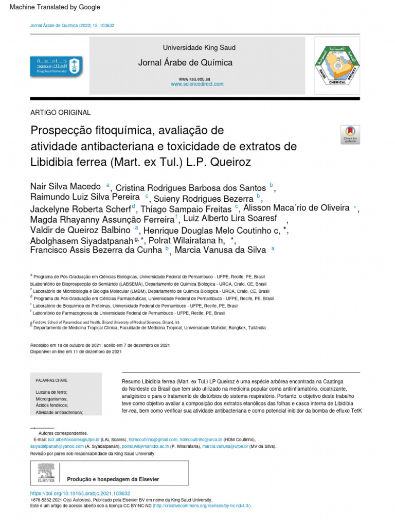 Artigos Libidibia Ferrea | PDF