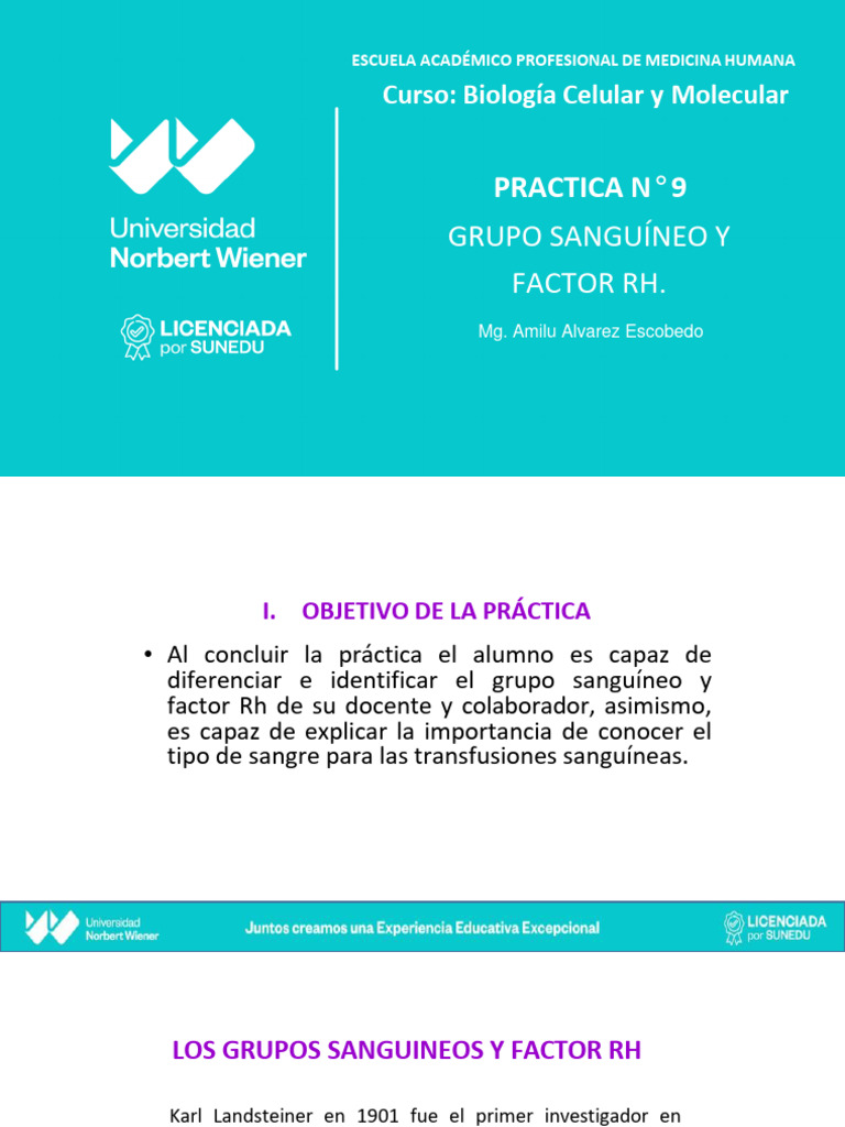 Practica 9 - Grupo Sanguineo y Factor RH | PDF | Tipo de sangre | Medicina Veterinaria