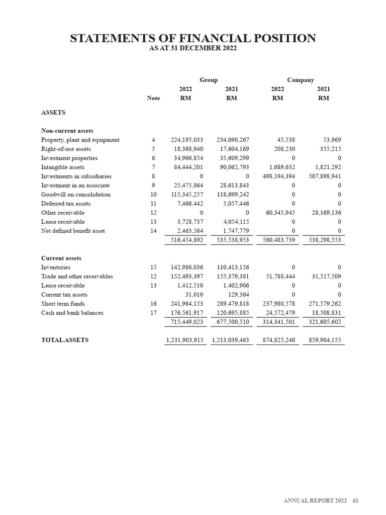 2022 Annual Financial Report Summary | PDF | Balance Sheet | Depreciation