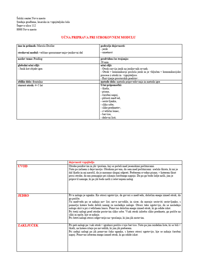 VESjez - Predlog | PDF