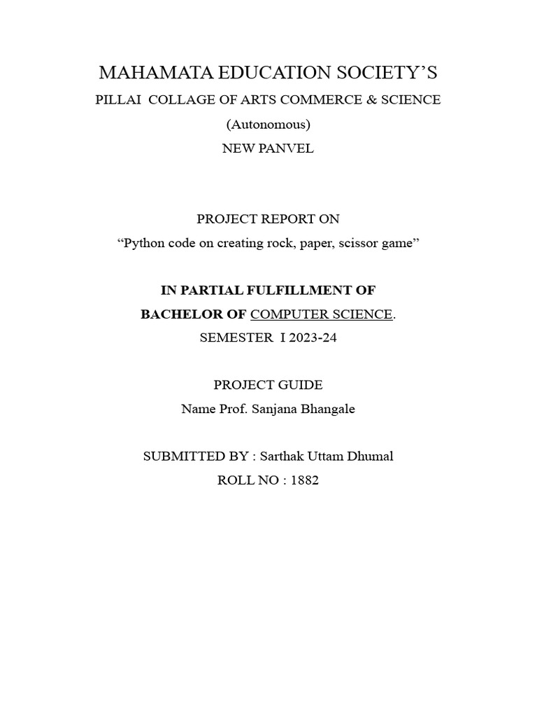 1882-Sarthak - Python Project - CA II | PDF