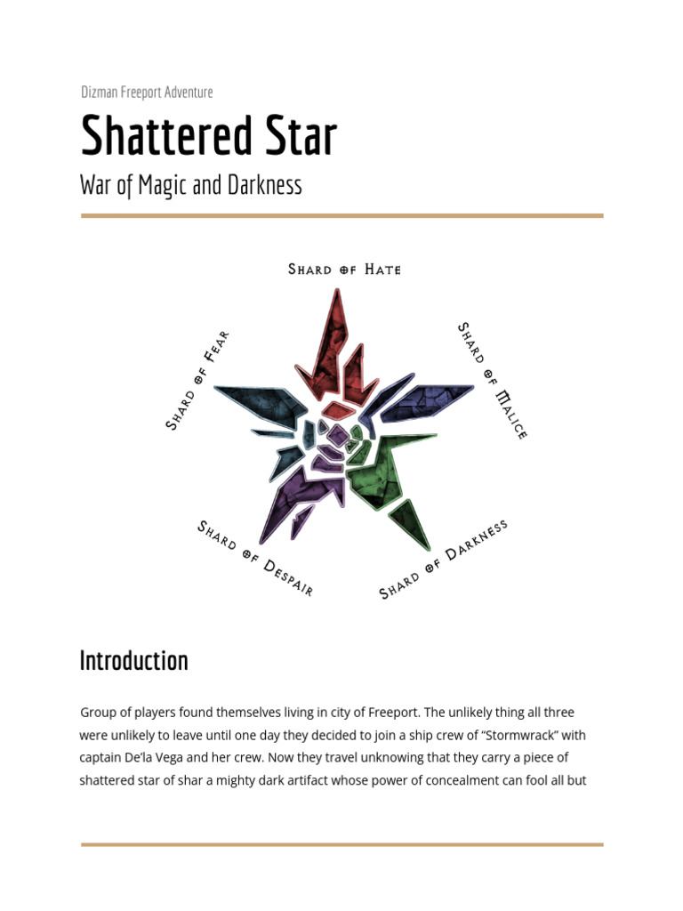 Shattered Star - Freeport Startup - | PDF | Forgotten Realms | Hatred