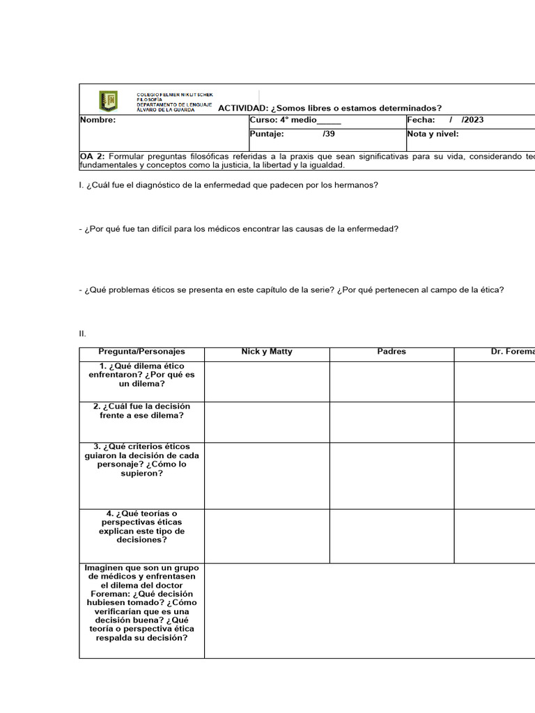 Actividad Dilema Moral | PDF | Moralidad