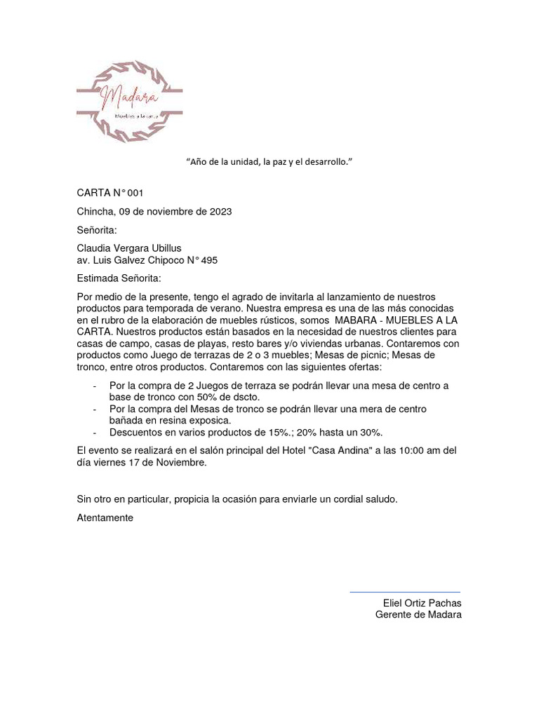 ejemplos de cartas | PDF