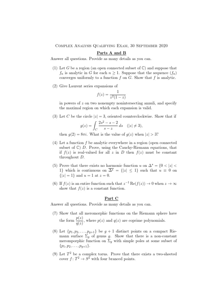 Complex Analysis | PDF | Complex Analysis | Function (Mathematics)