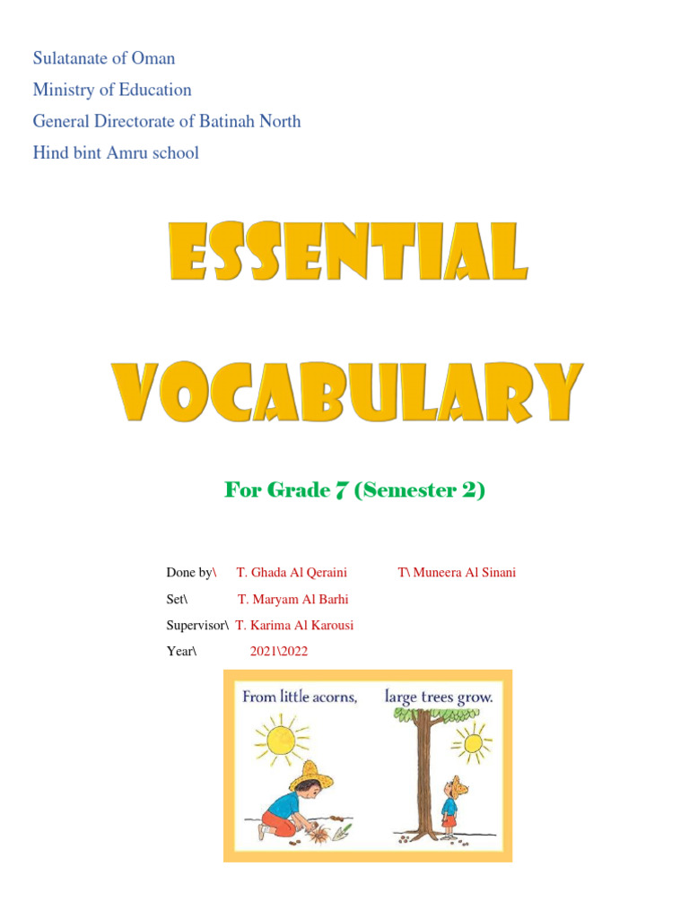 Grade 7 English Vocabulary Guide | PDF | Satellite | Spacecraft