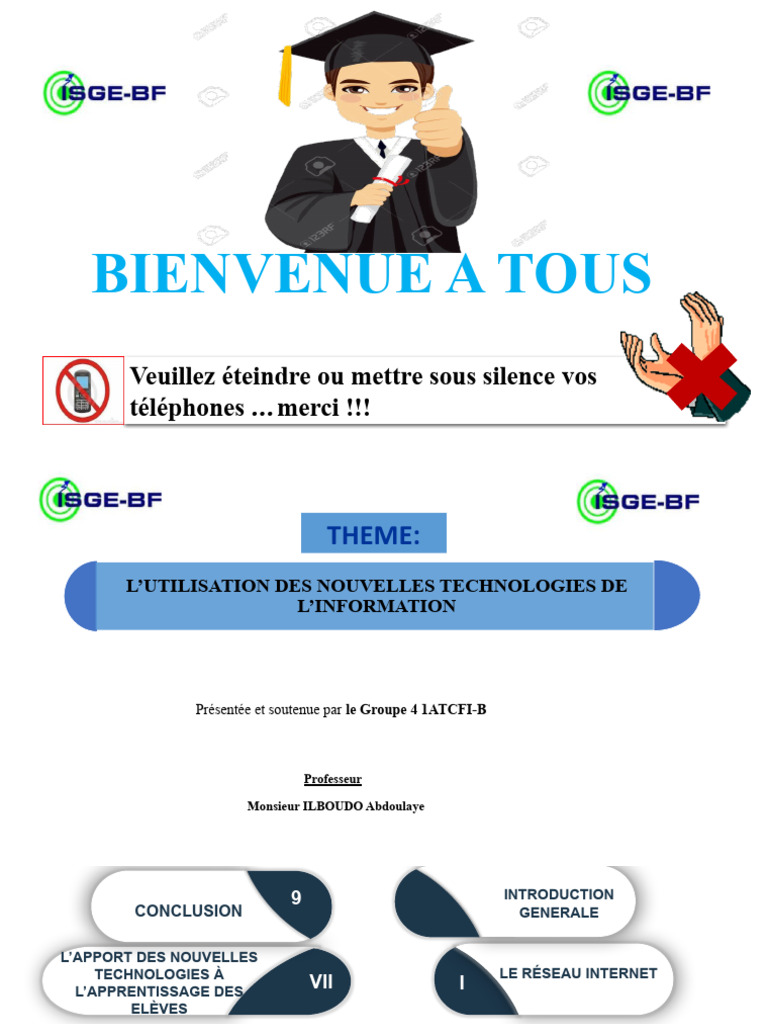 PPT Groupe 4 Isge BF | PDF | Technologies de l'information et de la communication | l'Internet