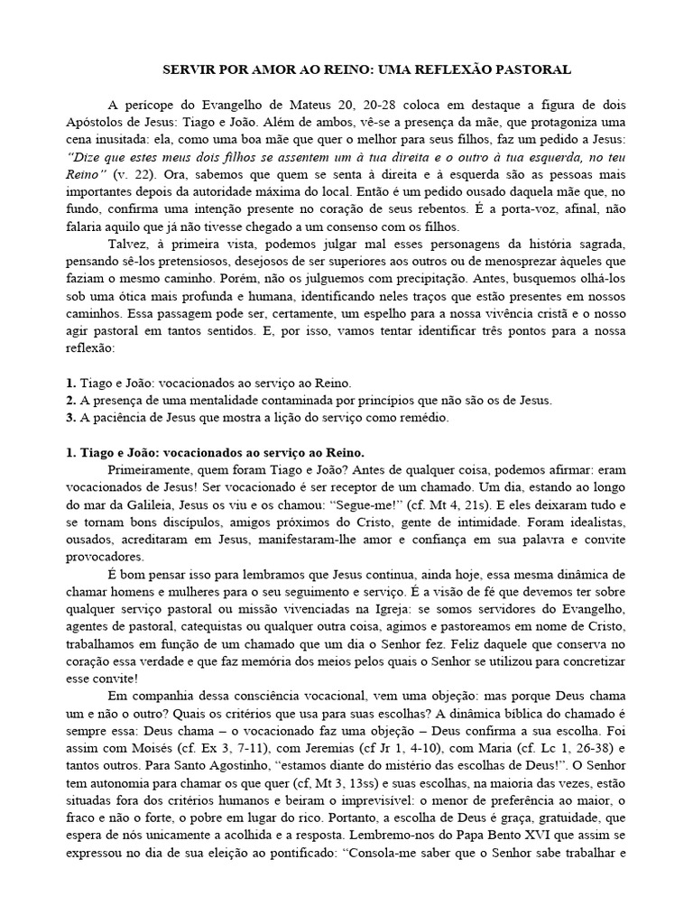 Servir Por Amor Ao Reino Pdf