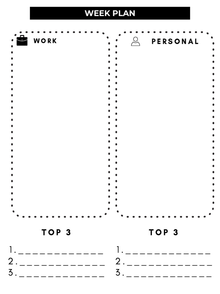 Weekly Focus Planner | PDF | Sports & Recreation