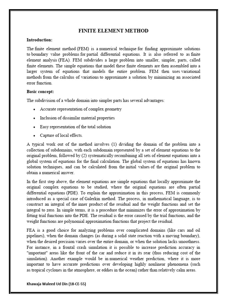 Types of Elements in Structural Analysis | PDF | Finite Element Method | Partial Differential ...