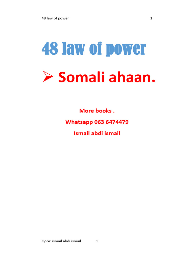 48 Law of Power | PDF