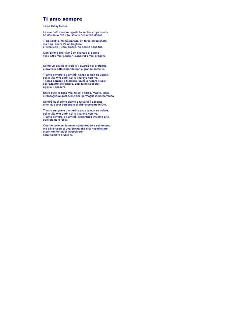 9-Ti-amo-sempre-la-vela-e-il-vento-testo | PDF