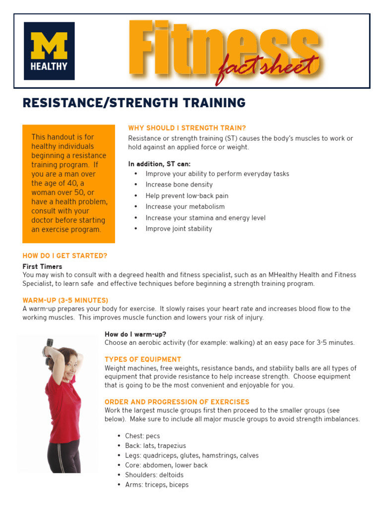 Resistance Strength Training | PDF | Wellness
