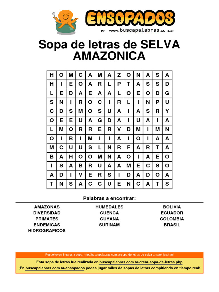 sopa-de-letras-de-selva-amazonica | PDF