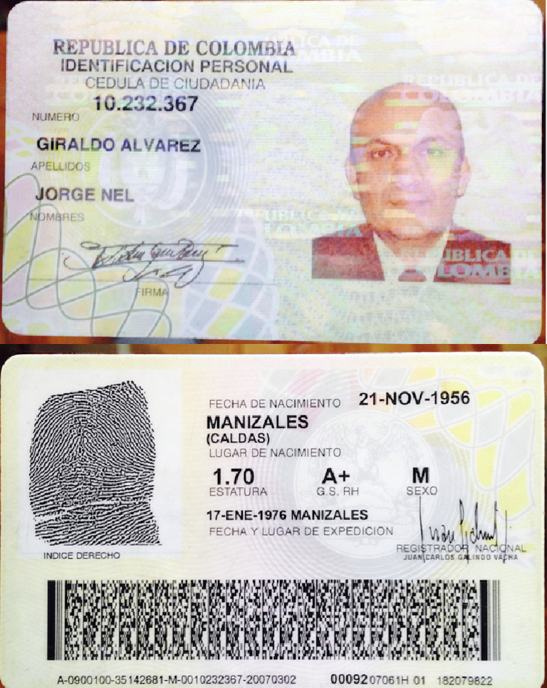 Cedula Jorge Nel | PDF