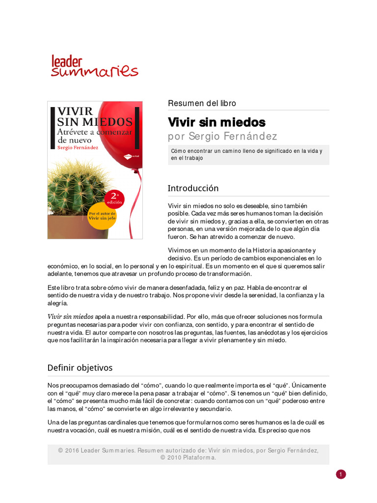 vivir-sin-miedos | PDF | Las emociones