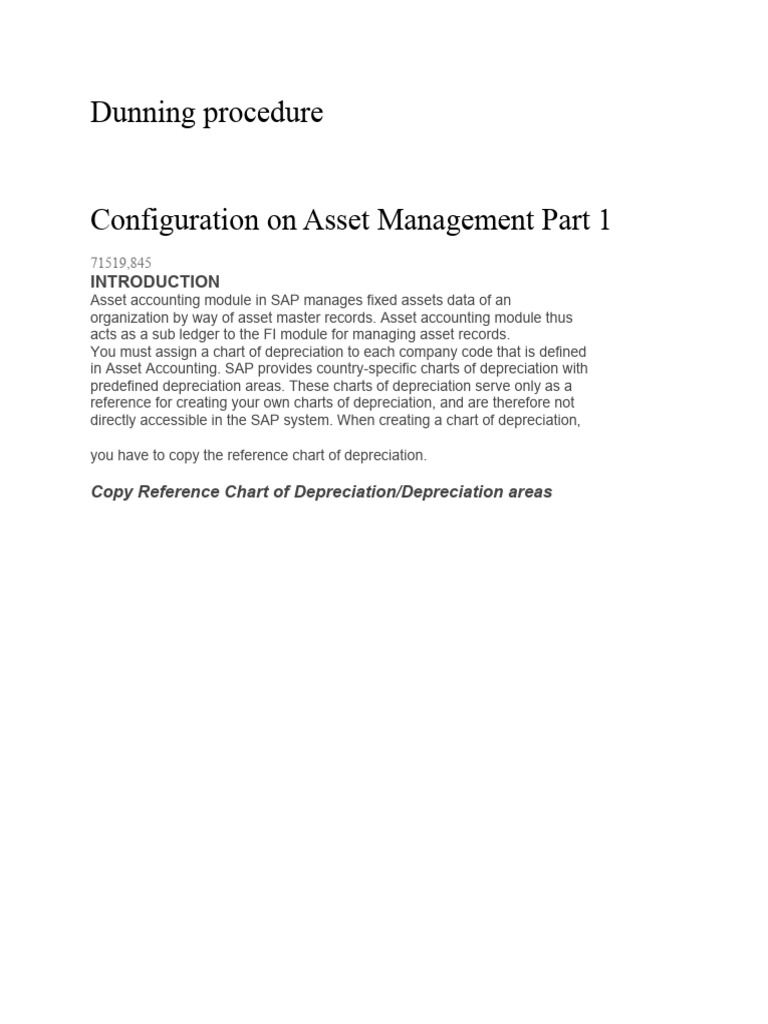 Dunning Procedure | PDF