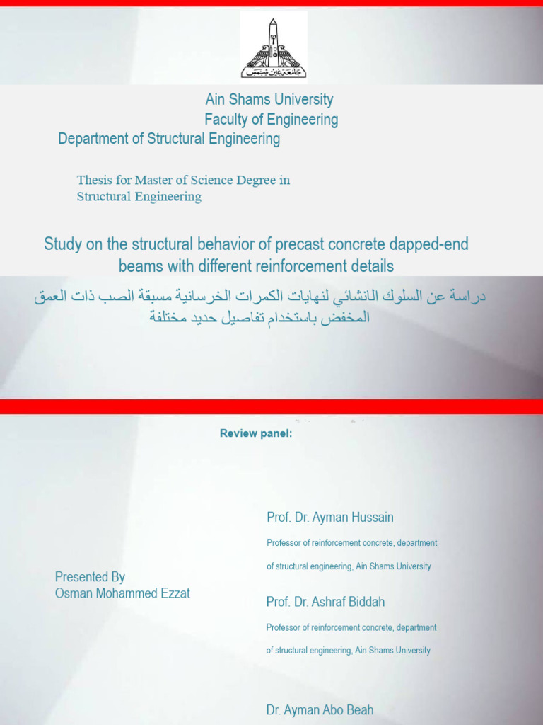 Osman Presentation MSC (Dapped End) | PDF | Concrete | Beam (Structure)