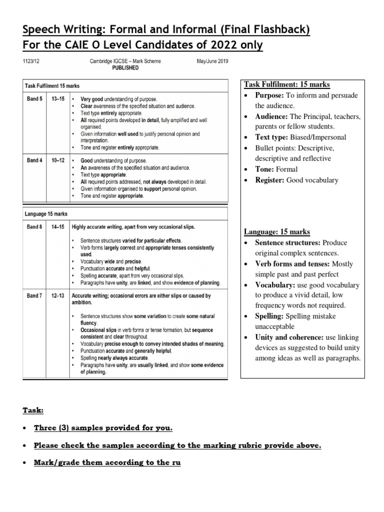 Specch Writing Stage 4 | PDF