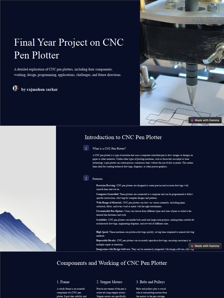 Final Year Project On CNC Pen Plotter | PDF | Numerical Control | Belt (Mechanical)