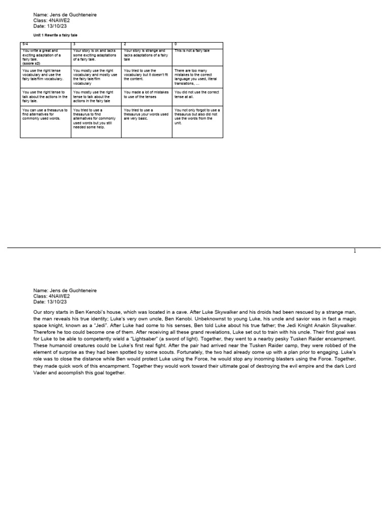 Fairy Tale Evaluation | PDF