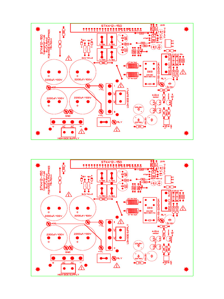 Stk412-150 With Dc Protection Multiboard Silkscreen | PDF