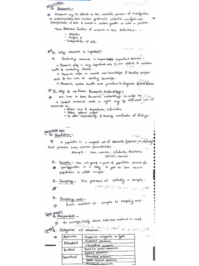 Research Methodology Final Note | PDF