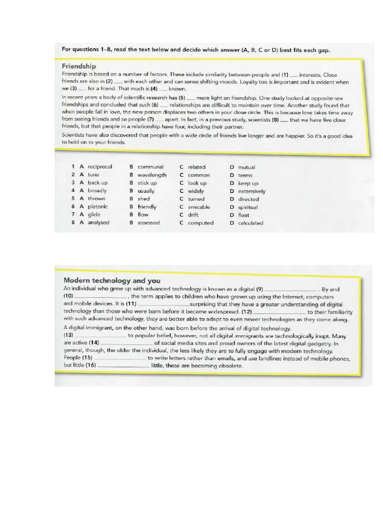 C2 Reading & Use of English Practice 4 | PDF
