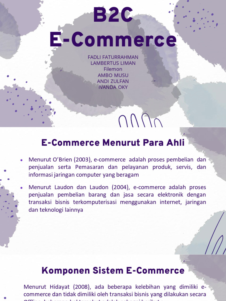 B2C E Commerce | PDF | Bisnis | Komputer