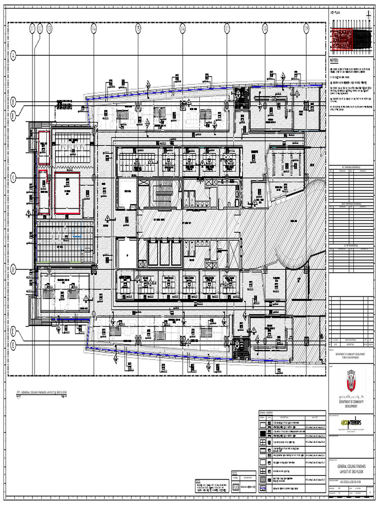 AIC DCD L3 SD ID 0109 - 00 - General Ceiling Finishes Layout | PDF