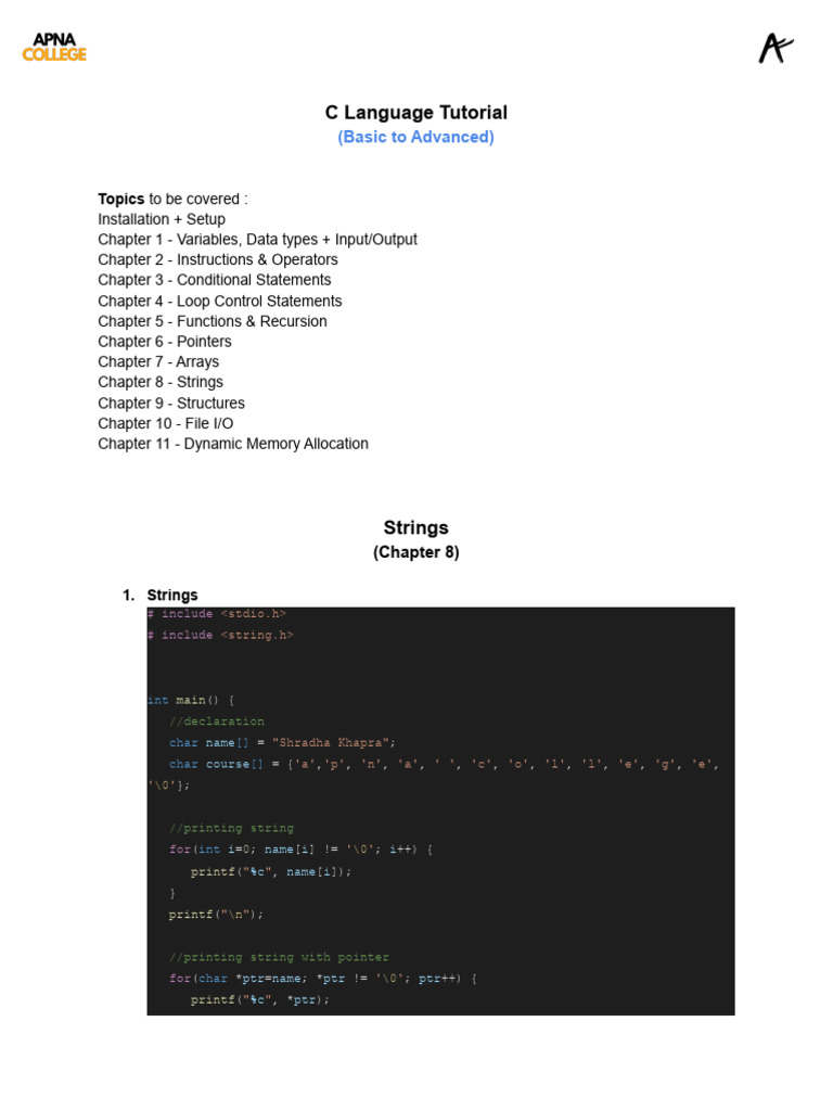 Chapter 8 Code | PDF | Pointer (Computer Programming) | Software ... Chapter 8 Code | PDF | Pointer (Computer Programming) | Software ...