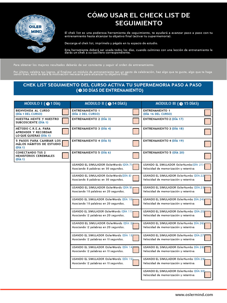 Check List de Seguimiento - 2 | PDF