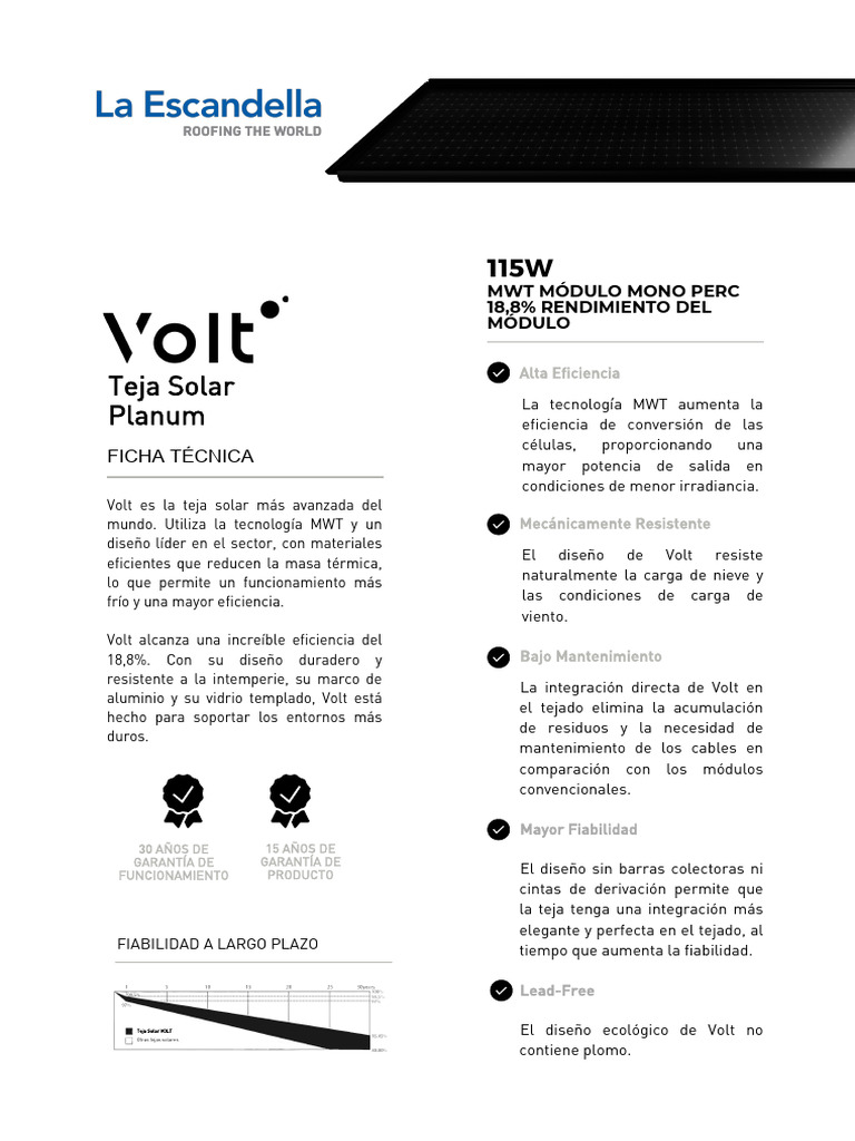 Ficha-tecnica-VOLT | PDF | Electricidad | Ingenieria Eléctrica