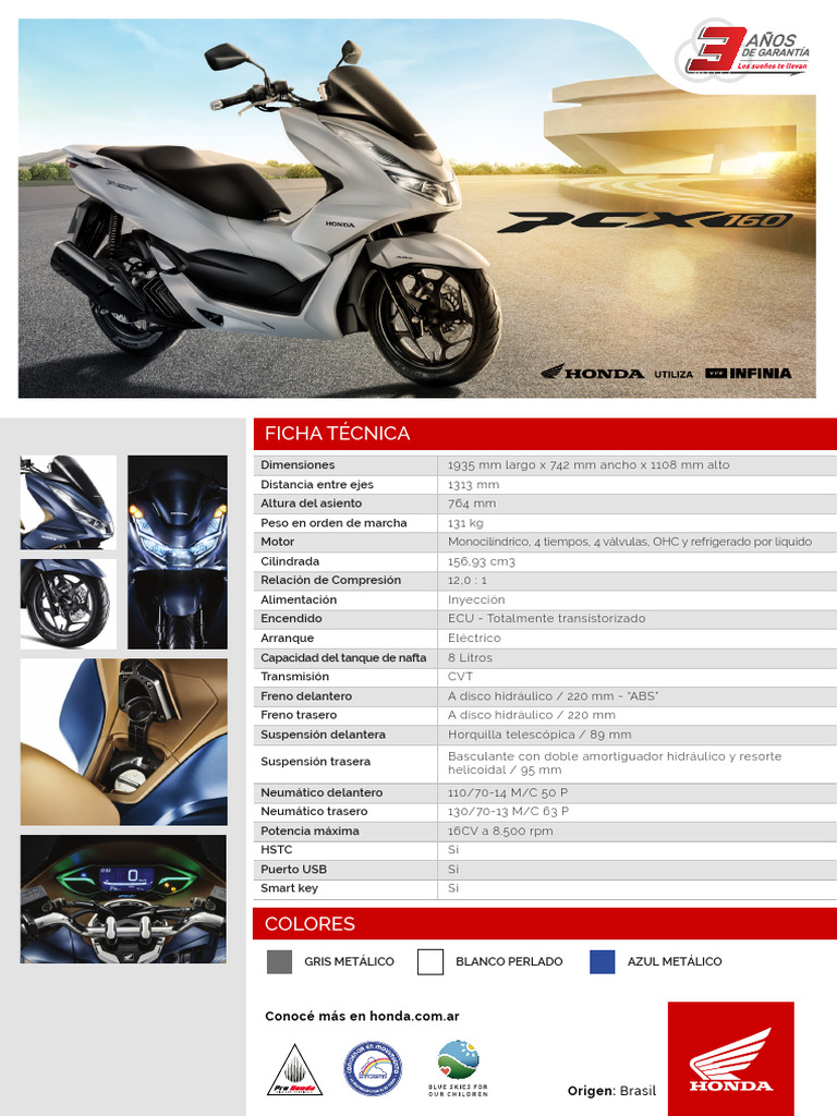 55c 0ficha Tecnica PCX 160 | PDF