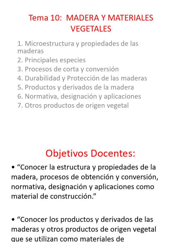 TEMA MADERA Materiales de Construccion | PDF | Tecnología