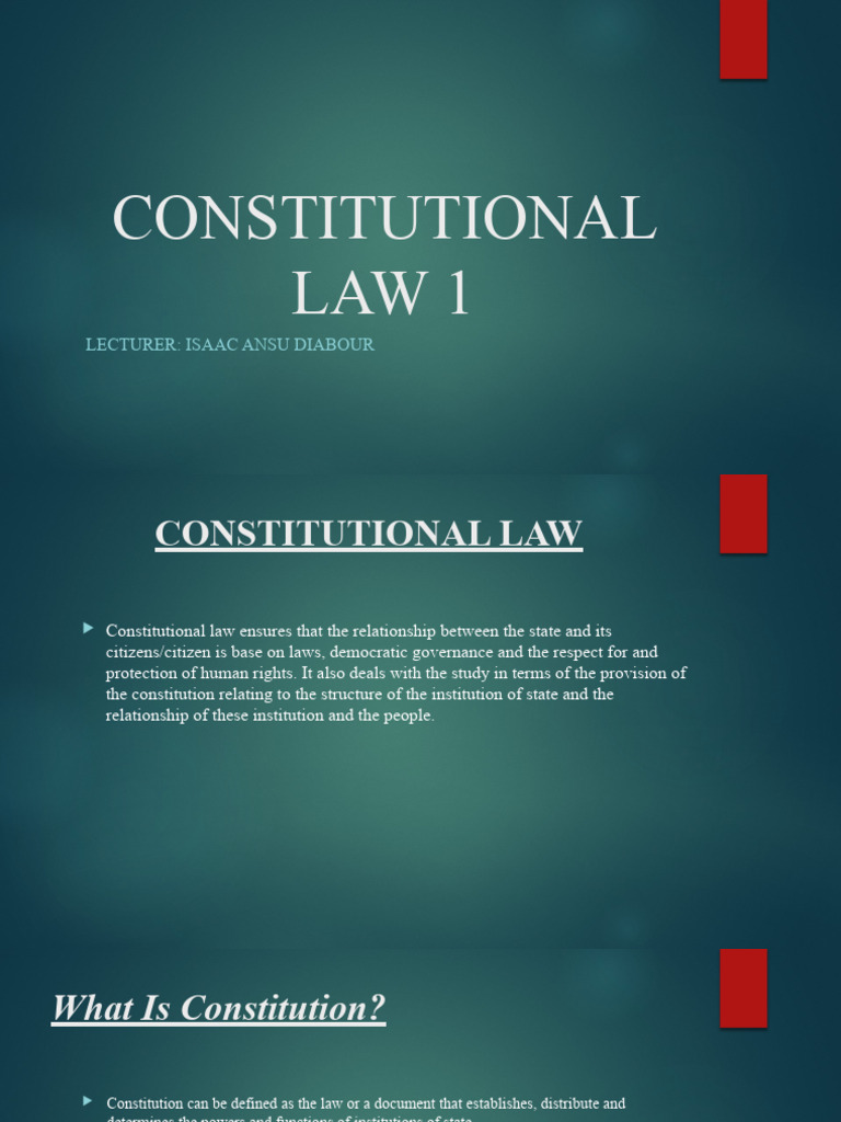 Constitutional Law Basics | PDF