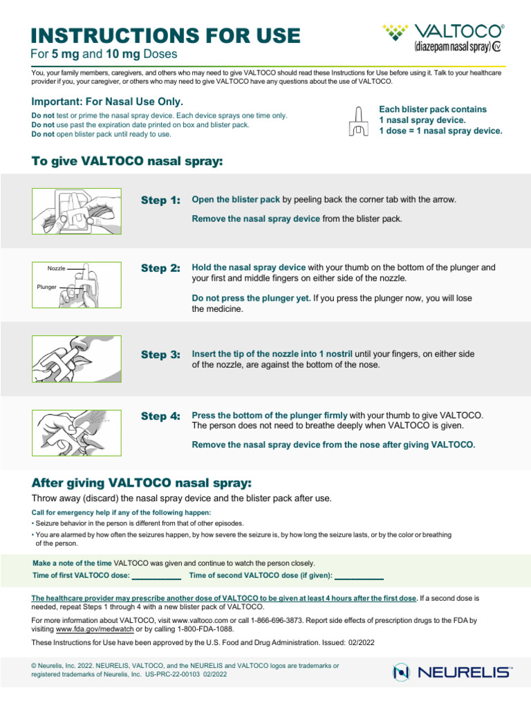 Instructions - For - Use Valtoco | Download Free PDF | Food And Drug ...