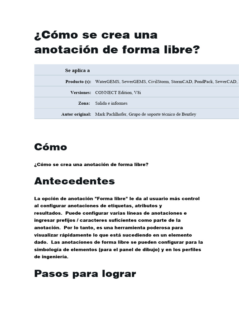 Cómo Se Crea Una Anotación de Forma Libre | PDF | Archivo de ...