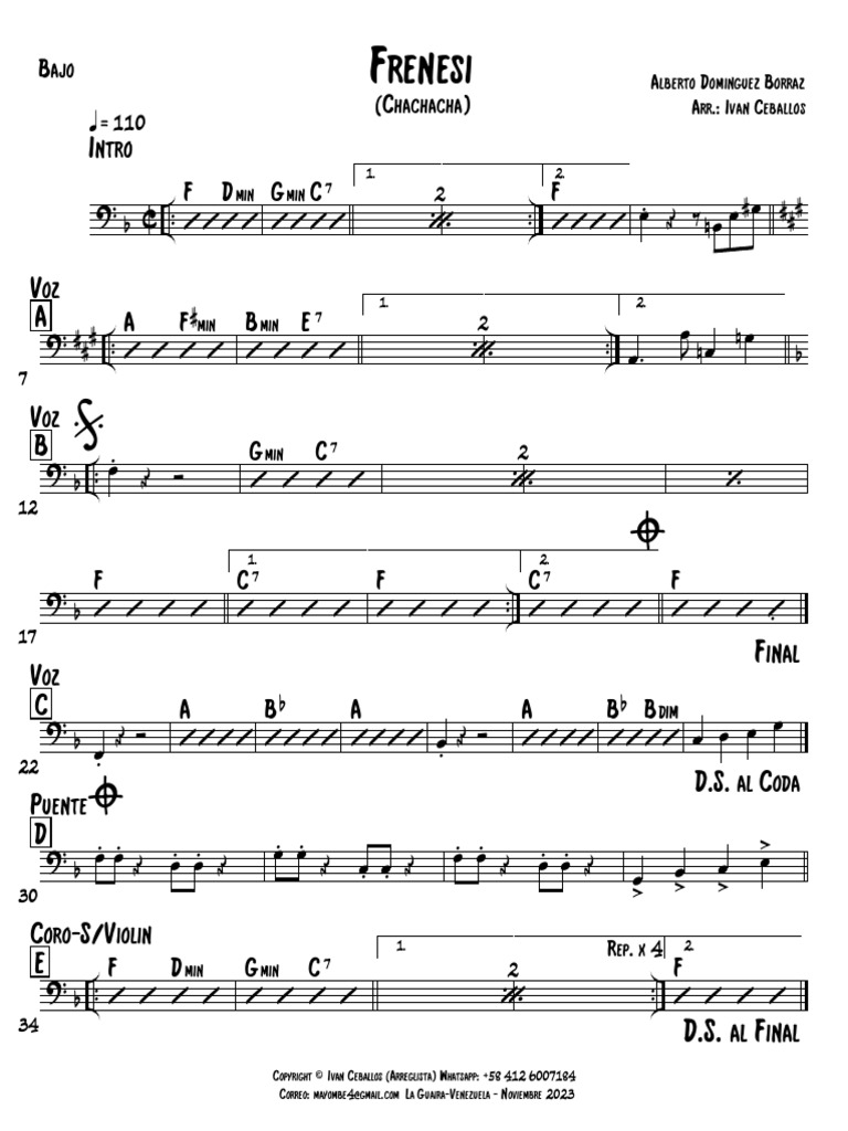 Frenesi - Bajo | PDF